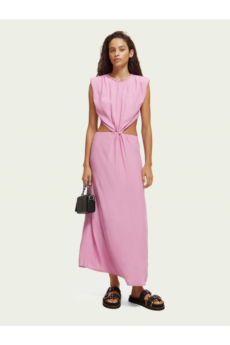Scotch&Soda Cut Out Midi Dress Pink online kopen bij LDH Moda. 171839-5693