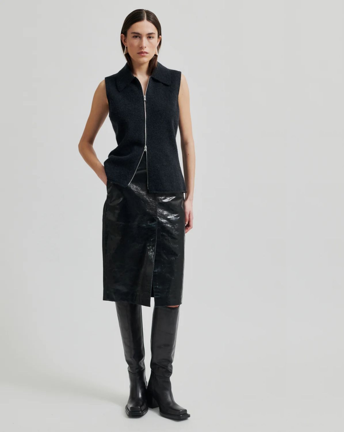 Second Female Queens Leather Skirt online kopen bij LDH Moda. 59002 ...